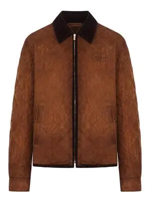 Miu Miu Quilted Zipped Jacket - Brown