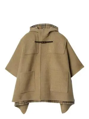 BURBERRY Burberry Hooded Duffle Cape Coat