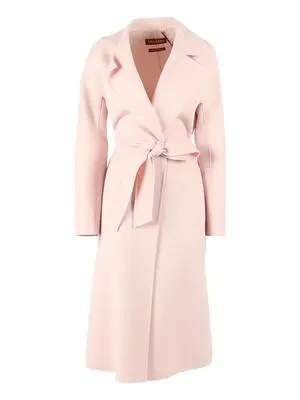 Max Mara Max Mara Studio Cles Belted Coat Pink