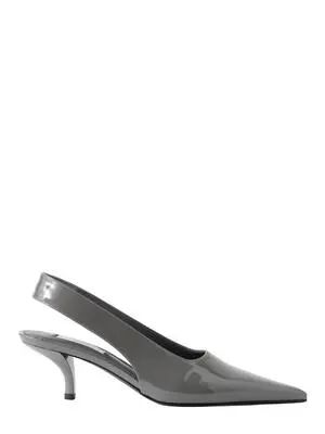 TOTEME Pointed-toe High-heeled Slingback Sandals - Grey
