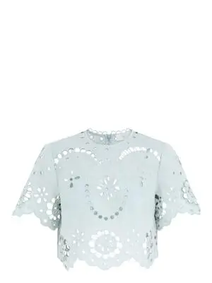 ZIMMERMANN Zimmermann Short Sleeve Embroidered Bodice