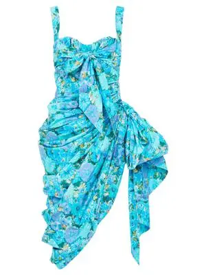Chloé Sleeveless Printed Midi Dress - Polychromatic Blue