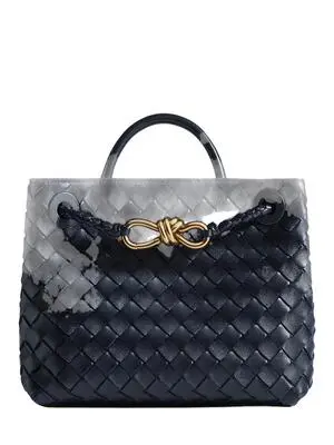 Bottega Veneta Bottega Veneta Small Andiamo Woven Leather Bag Midnight