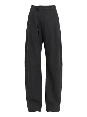 MAISON MARGIELA Wide Leg Tailored Trousers - Black
