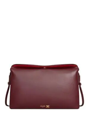 Celine Celine Trio Flap Bag In Smooth Lambskin Red