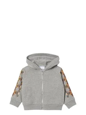Burberry Zip-fastening Hoodie With Teddy Bear Print - Gray
