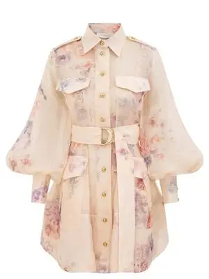 Zimmermann Hypnotic Utility Mini Dress - Nude