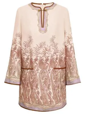 Zimmermann Alchemy Tunic Dress - Cream Paisley
