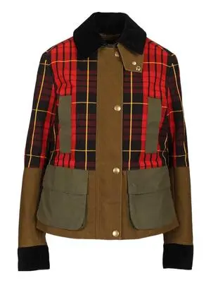 Alexander McQueen Tartan Ripstop Jacket With Corduroy Collar - Multicolor