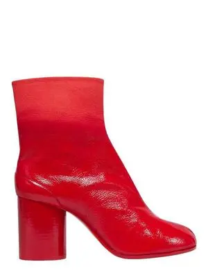 MAISON MARGIELA Block Heel Tabi Ankle Boots - Red