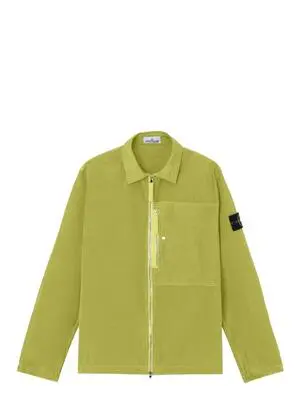 Stone Island Zip-up Regular-fit Overshirt - Lemon