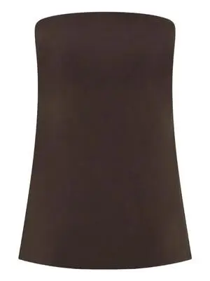 ST. AGNI Strapless Top With Back Tie Detail - Black