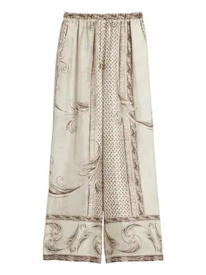 Max Mara Max Mara Palude Pattern-Printed Wide-Leg Trousers No