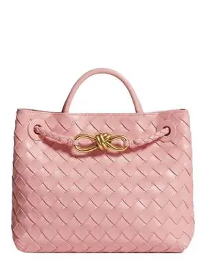 Bottega Veneta Bottega Veneta Small Andiamo Woven Bag Blush Powder