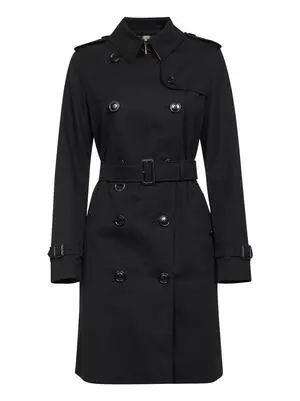 Burberry Double Breasted Belted Trench Coat - Black