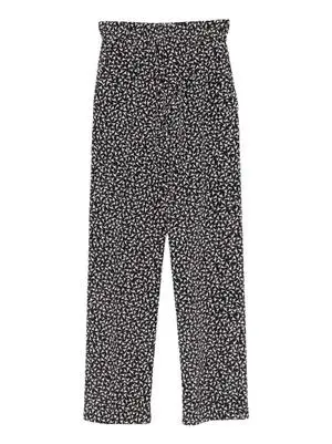 Dries Van Noten All-over Print Elasticated Waistband Pants - Black