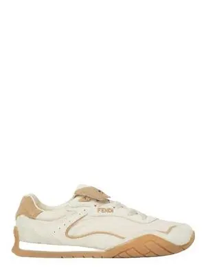Fendi Wave Pulse Low-top Sneakers - White And Beige