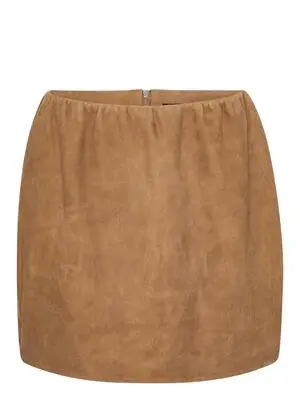 ROTATE BY BIRGER CHRISTENSEN Suede Mini Skirt - Light Brown