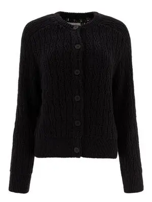 LOULOU STUDIO Sean Knit Cardigan - Black