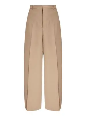 Ami Ami Paris Belted Wide-Leg Trousers Nude