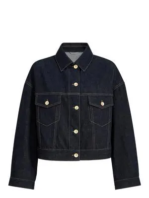 Brunello Cucinelli Long Sleeve Denim Jacket - Black
