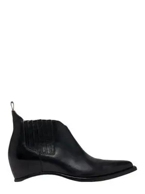 MAISON MARGIELA Heel-less Western Chelsea Boots In Vintage Leather - Black