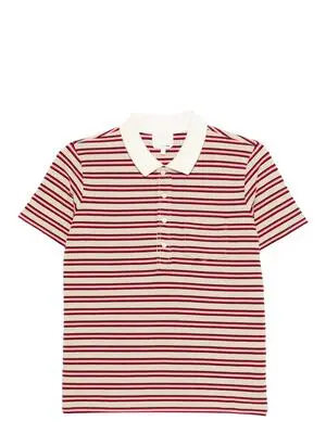 A.p.c. Striped Polo Shirt - Neutral/red