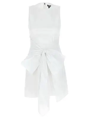 ROTATE BY BIRGER CHRISTENSEN Sleeveless Dress With Bow Detail - White