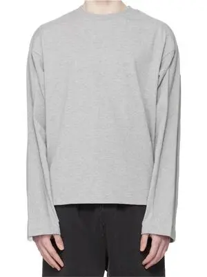 ENTIRE STUDIOS Crewneck Cotton Sweatshirt - Gray