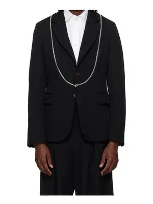 Comme Des Garçons Tailored Zipped Jacket - Black