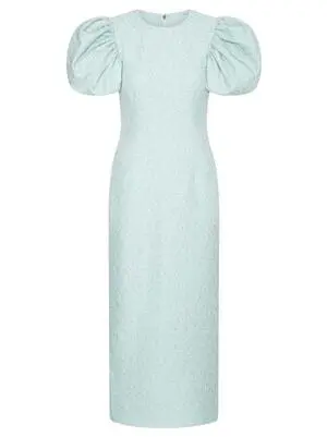 ROTATE BY BIRGER CHRISTENSEN ROTATE Puff Sleeve Embossed Dress