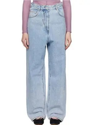 PUSHBUTTON PushBUTTON Light Wash Cutout Waistband Jeans Light Blue