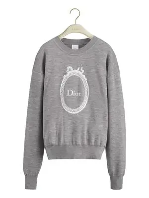 Dior Médaillon Embroidered Sweater - Grey