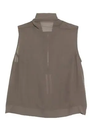 Rick Owens High Neck Sleeveless Top - Gray