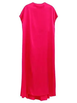 Dries Van Noten Short Sleeve V-neck Dress - Fuchsia