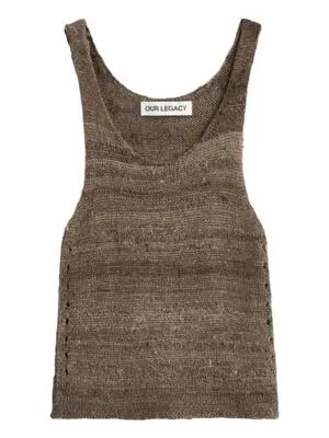 Our Legacy Our Legacy Solo Ribbed Knit U-Neck Vest No