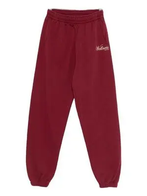SPORTY  RICH Sporty & Rich "wellness" Logo Sweatpants - Red