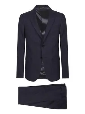Zegna Single Breasted Two-piece Tailored Suit - Black