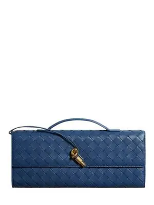 Bottega Veneta Andiamo Clutch Bag - Venetian Blue