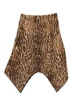 Attico Printed Pleated Skirt - Brown