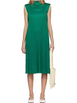 PLEATS PLEASE BY ISSEY MIYAKE Midi Pleated Dress - Green