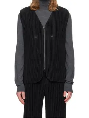 Issey Miyake Homme Plissé Quarry Vest - Black