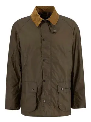 Barbour Lightweight Ashby Waxed Jacket With Corduroy Collar - Beech