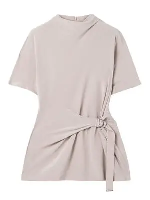 BRUNELLO CUCINELLI Brunello Cucinelli Short-Sleeved Top With Buckle Detail