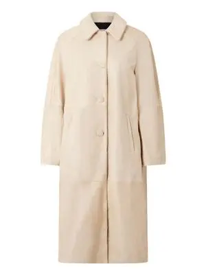Nour Hammour Patchwork Coat With Piping - Cream