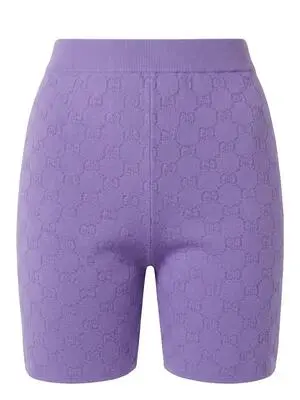 Gucci Monogram Knit Shorts - Purple