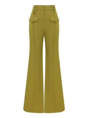 Zimmermann Luna Flared Pants - Pistachio