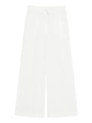 P.a.r.o.s.h Wide Leg Drawstring Trousers - White