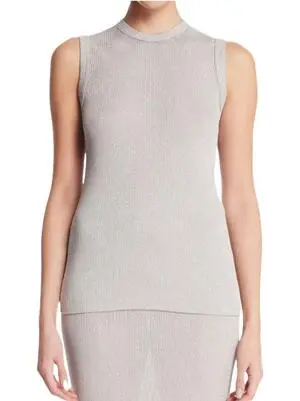 TOM FORD Sequined Crew Neck Vest - White