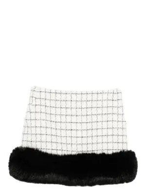 SELF-PORTRAIT Trimmed Mini Skirt - Cream